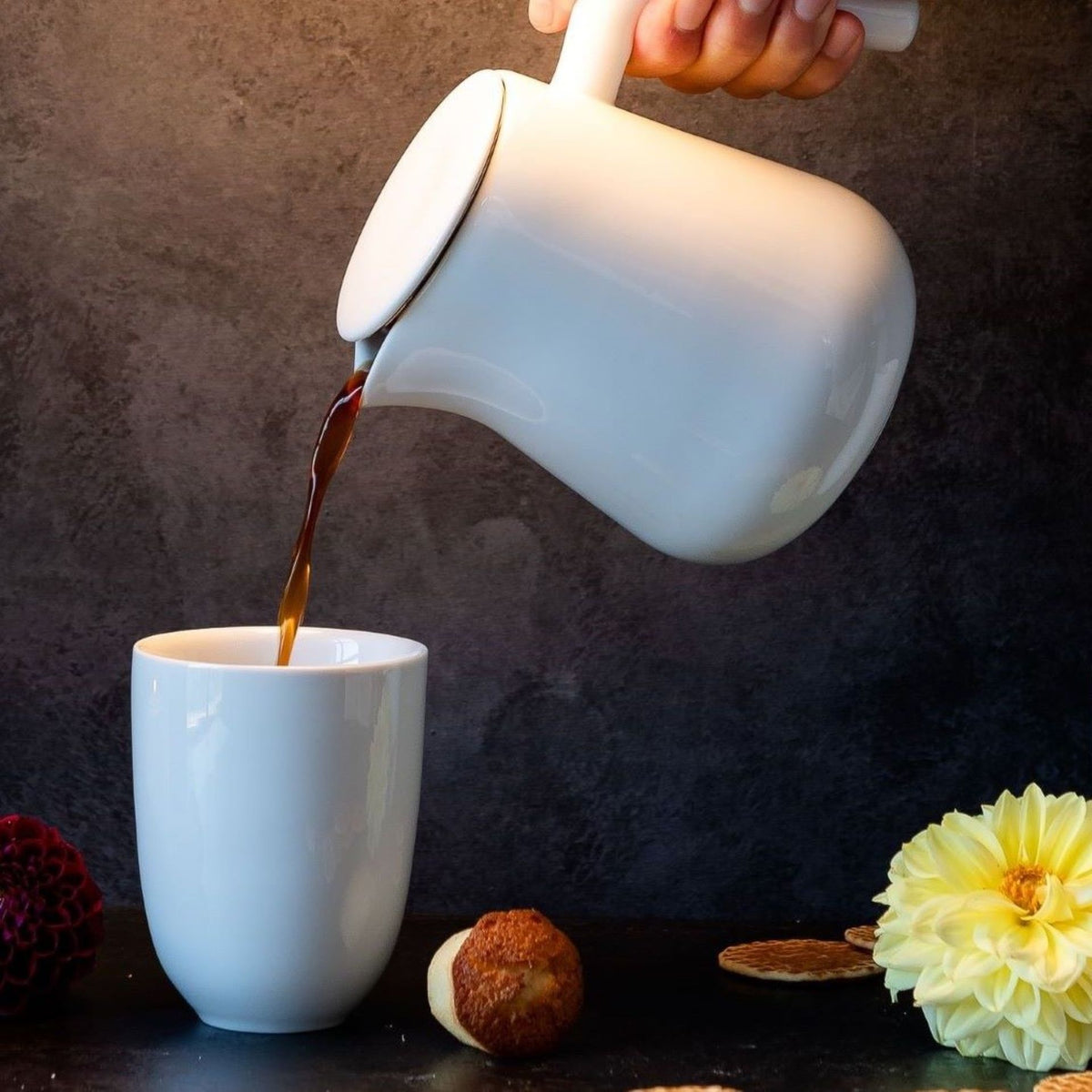 Arca X-tract Kaffeekanne für 2-6 Tassen Pure White Porzellan - Carl Henkel