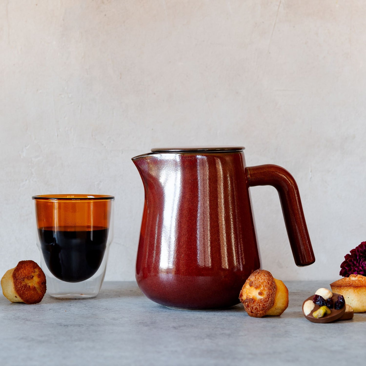 Arca X-tract Kaffeekanne für 2-6 Tassen Coffee Cherry Red Porzellan ...